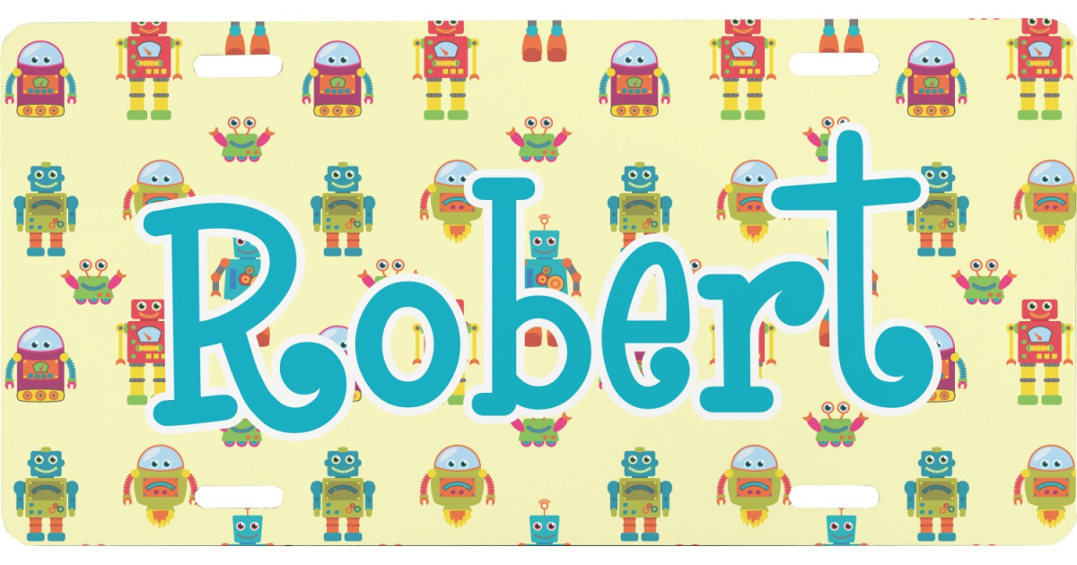 Custom Robot Front License Plate (Personalized) | YouCustomizeIt