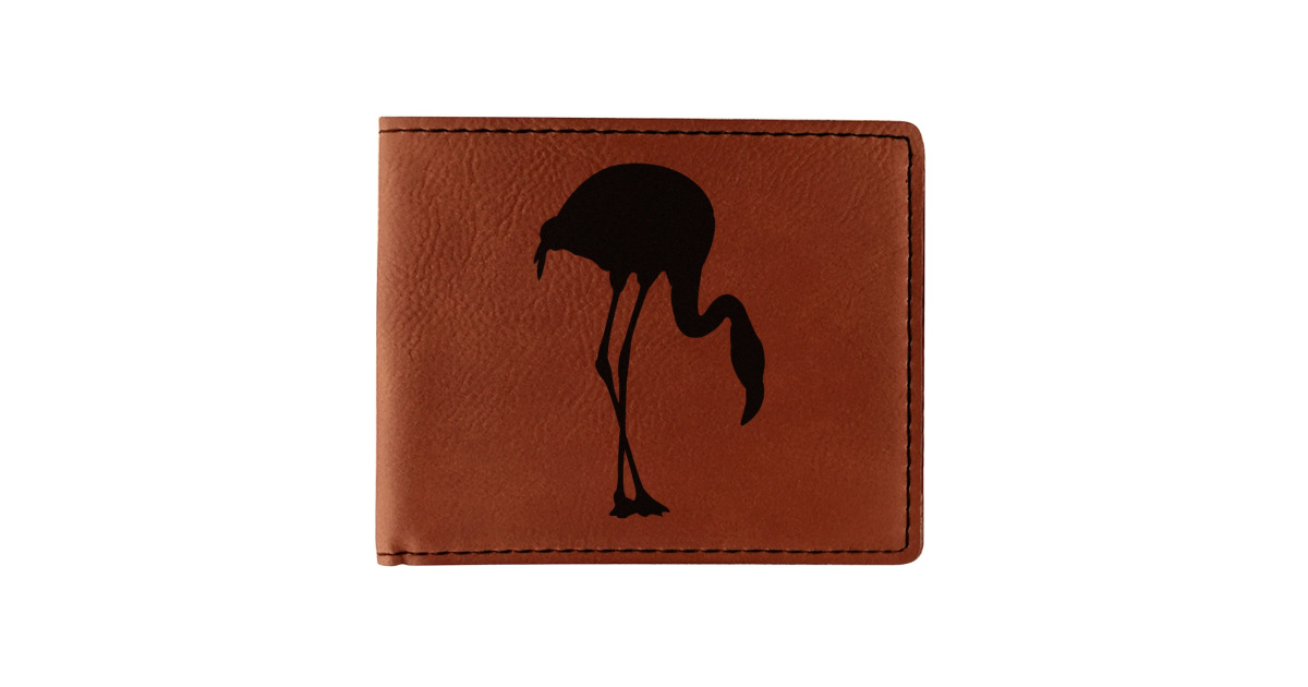 Custom Pink Flamingo Leatherette Bifold Wallet | YouCustomizeIt