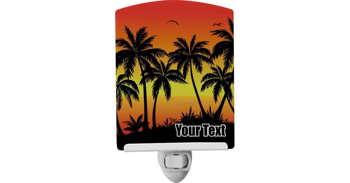 Custom Tropical Sunset Ceramic Night Light (Personalized) | YouCustomizeIt