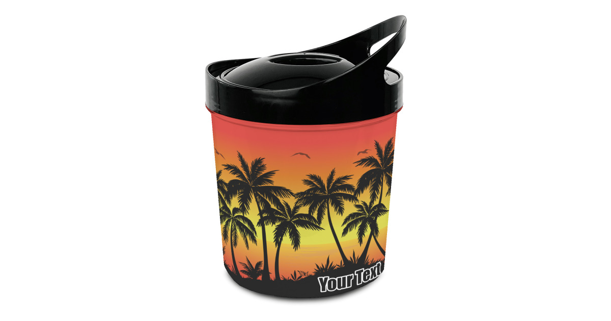 Custom Tropical Sunset Plastic Ice Bucket (Personalized) | YouCustomizeIt