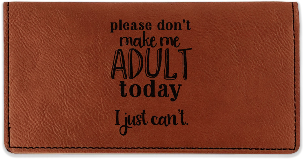 Custom Funny Quotes and Sayings Leatherette Checkbook Holder ...