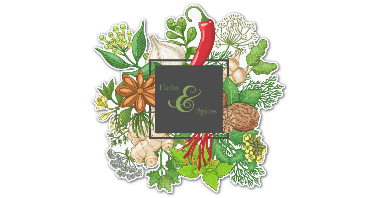 Custom Herbs & Spices Graphic Decal - Small (Personalized) | YouCustomizeIt