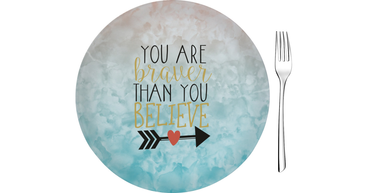 Custom Inspirational Quotes 8" Glass Appetizer / Dessert Plates ...