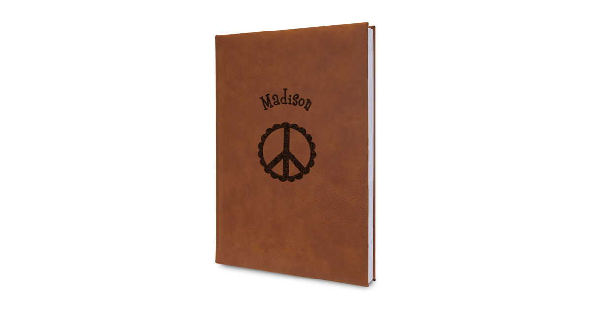 Custom Peace Sign Leatherette Journal (Personalized) | YouCustomizeIt