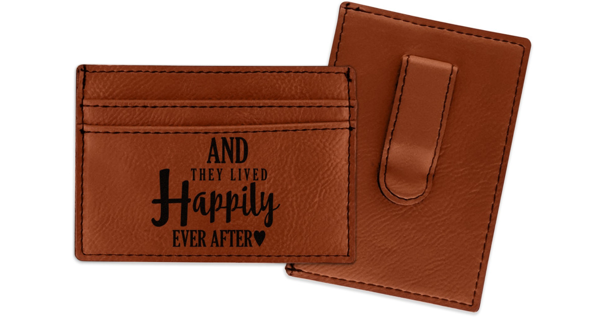 Custom Wedding Quotes and Sayings Leatherette Wallet with Money Clip ...