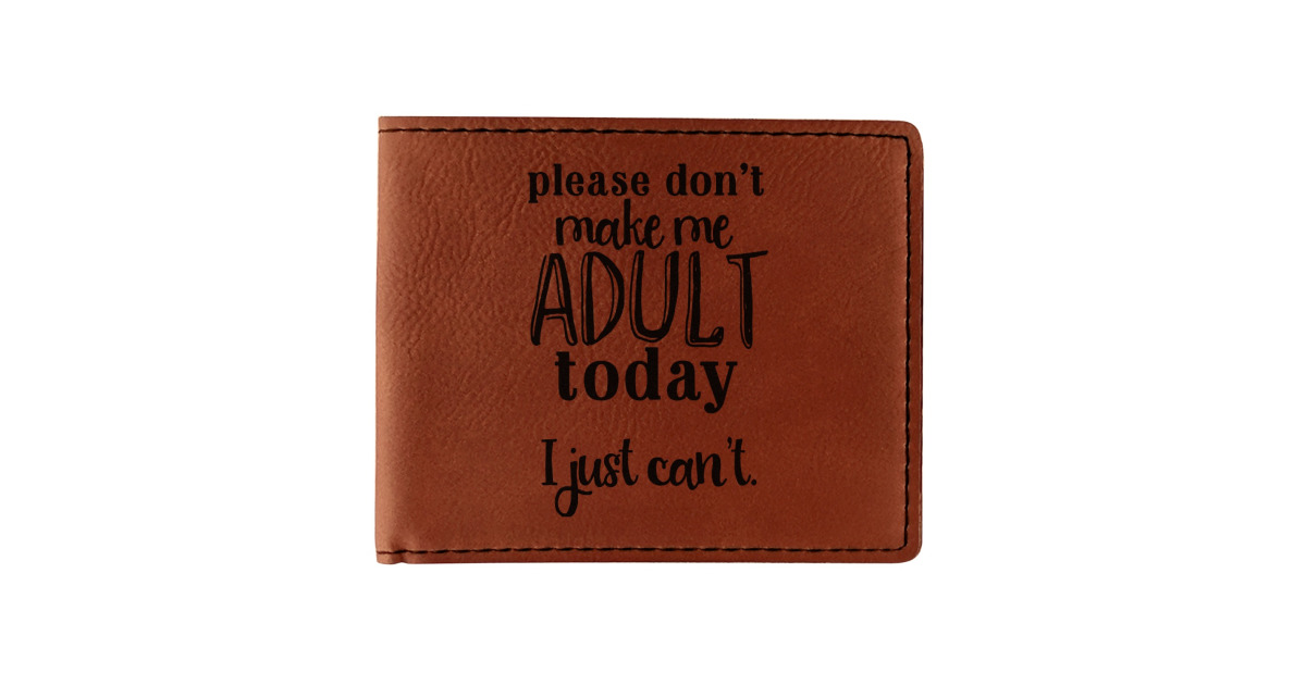 Custom Funny Quotes and Sayings Leatherette Bifold Wallet | YouCustomizeIt