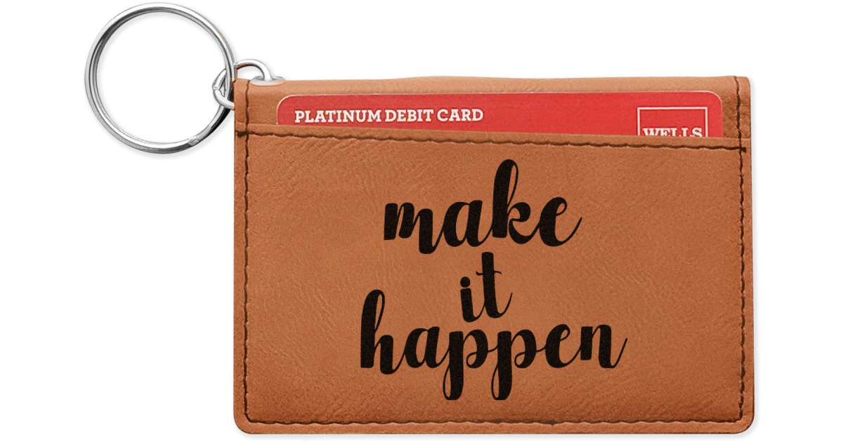 Custom Inspirational Quotes and Sayings Leatherette Keychain ID Holder ...