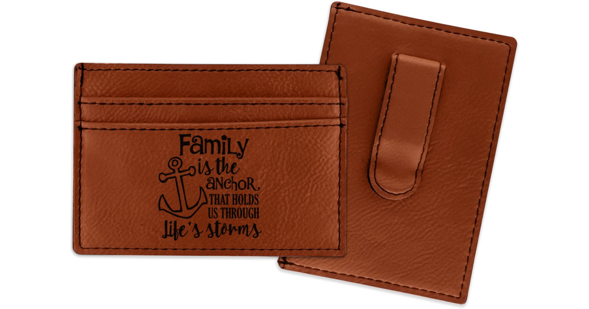 Custom Family Quotes and Sayings Leatherette Wallet with Money Clip ...