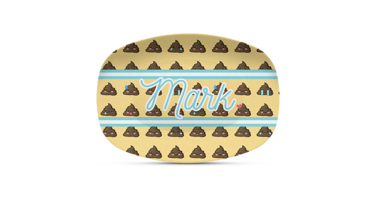 Custom Poop Emoji Plastic Platter - Microwave & Oven Safe Composite ...