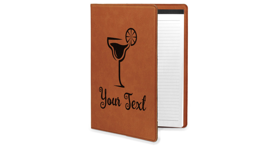 Cocktails Leatherette Portfolio with Notepad (Personalized ... Cocktails Leatherette Portfolio with Notepad (Personalized ...
