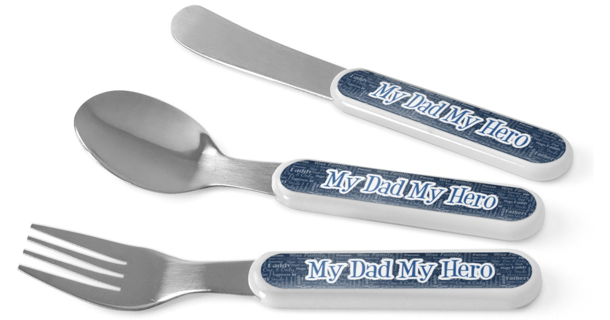 Custom My Father My Hero Kid's Flatware | YouCustomizeIt