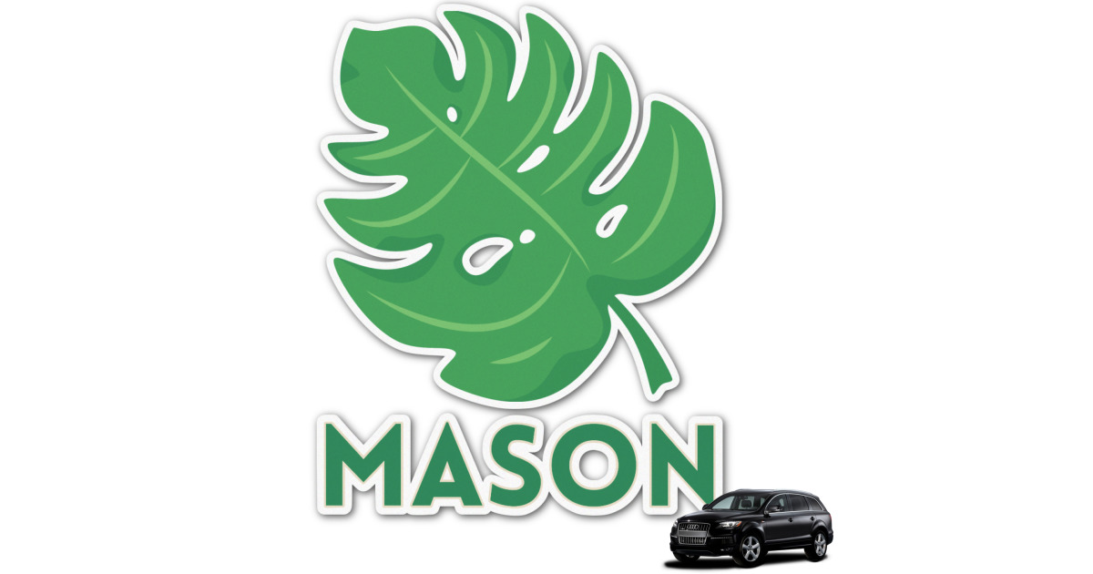 Custom Tropical Leaves #2 Graphic Car Decal (Personalized) | YouCustomizeIt