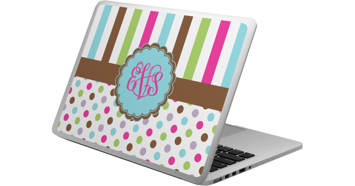 Custom Stripes & Dots Laptop Skin - Custom Sized (Personalized ...
