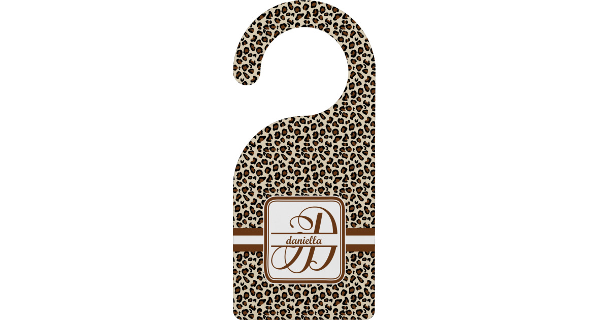 Custom Leopard Print Door Hanger (Personalized) | YouCustomizeIt