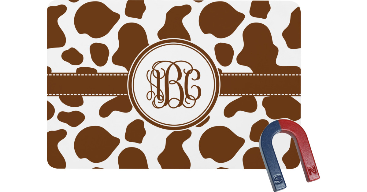 Custom Cow Print Rectangular Fridge Magnet (Personalized) | YouCustomizeIt