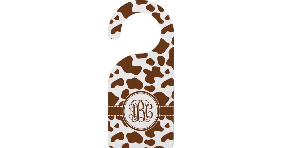 Custom Cow Print Door Hanger (Personalized) | YouCustomizeIt