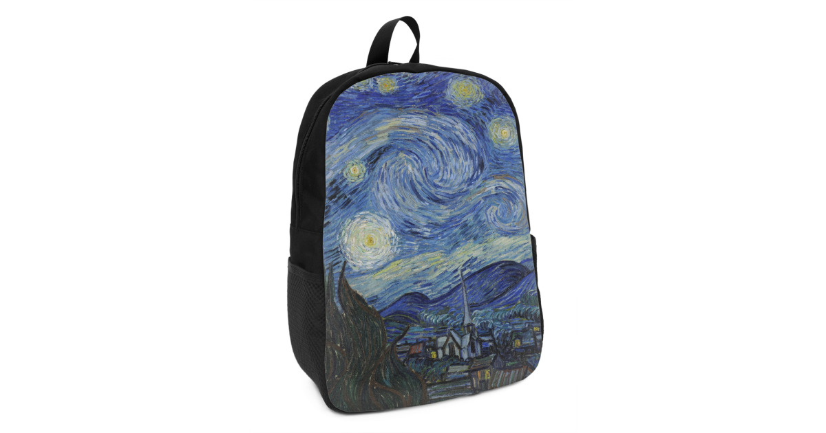 Custom The Starry Night (Van Gogh 1889) Kids Backpack | YouCustomizeIt