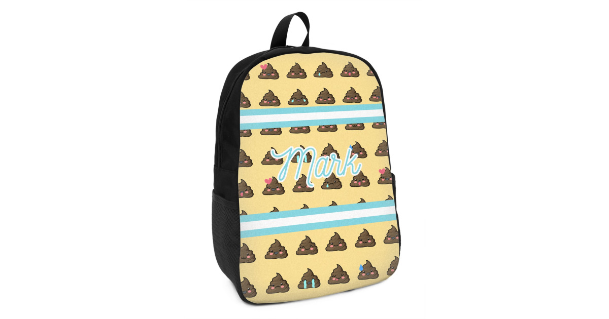 Custom Poop Emoji Kids Backpack (Personalized) | YouCustomizeIt