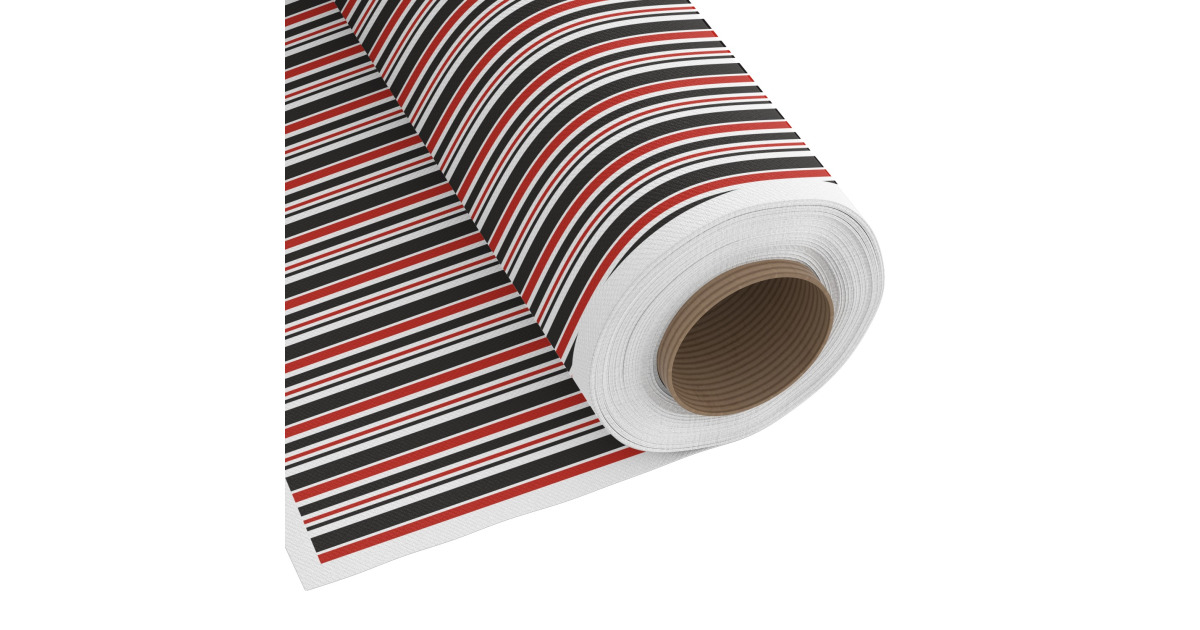 Custom Red & Black Dots & Stripes Fabric by the Yard | YouCustomizeIt