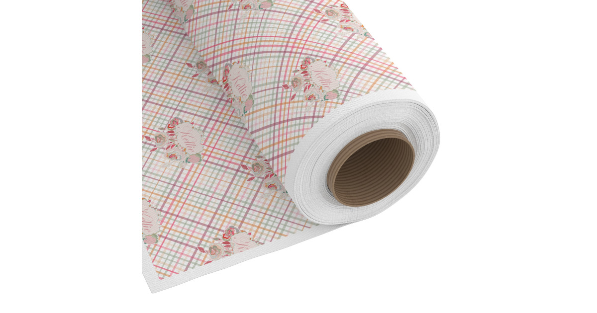 Custom Modern Plaid & Floral Fabric by the Yard (Personalized ...