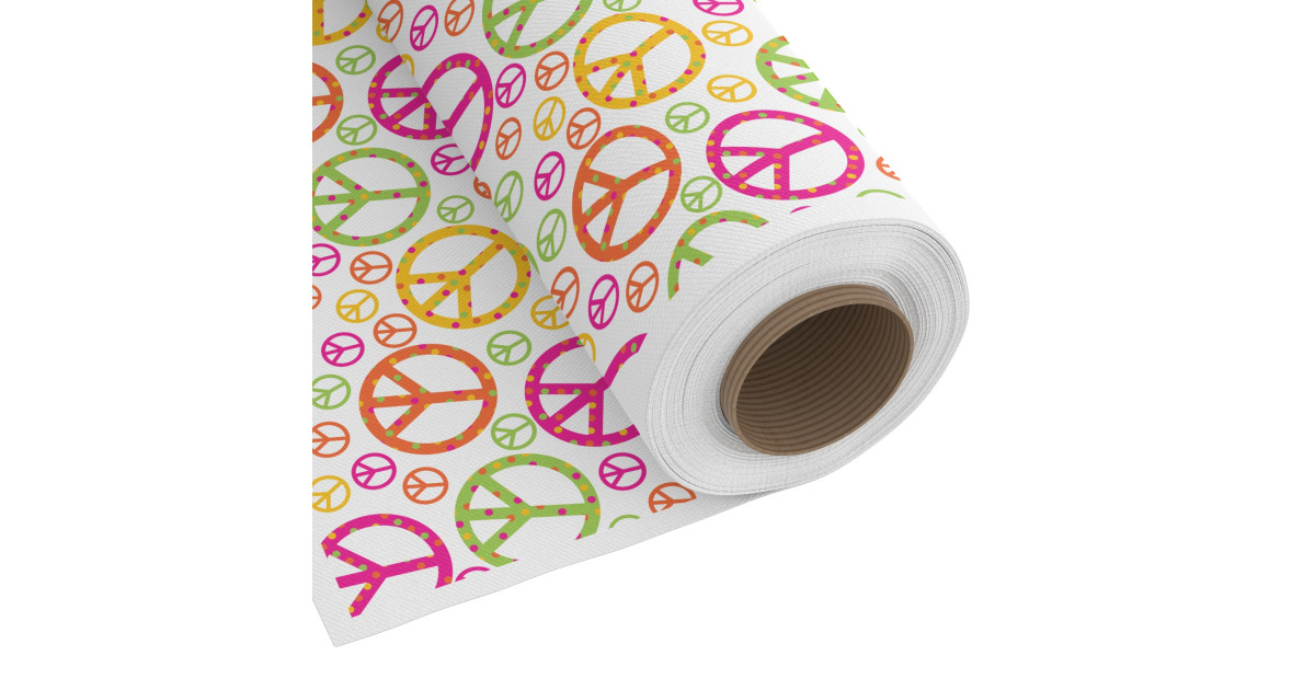Custom Peace Sign Fabric by the Yard - Copeland Faux Linen | YouCustomizeIt