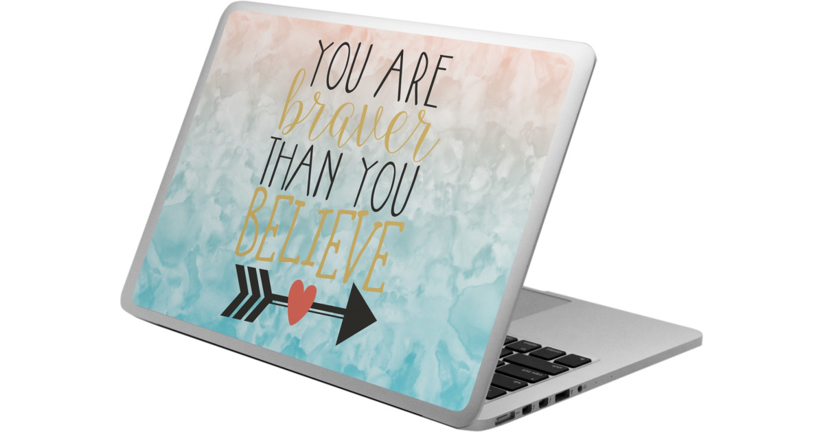 Custom Inspirational Quotes Laptop Skin - Custom Sized | YouCustomizeIt