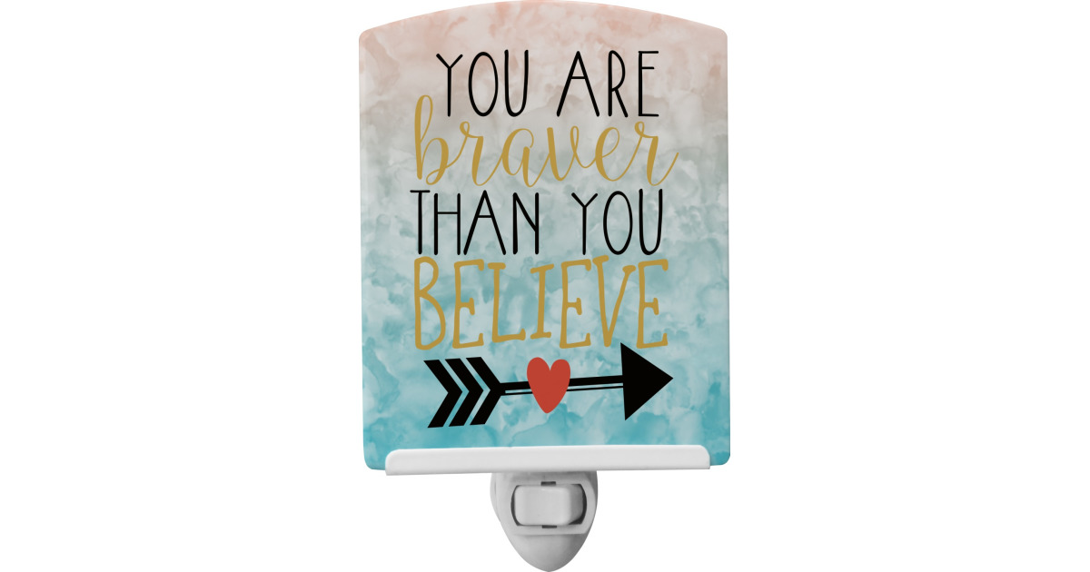 Custom Inspirational Quotes Ceramic Night Light | YouCustomizeIt
