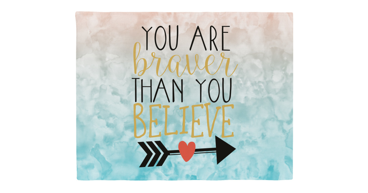 Custom Inspirational Quotes Woven Fabric Placemat - Twill | YouCustomizeIt