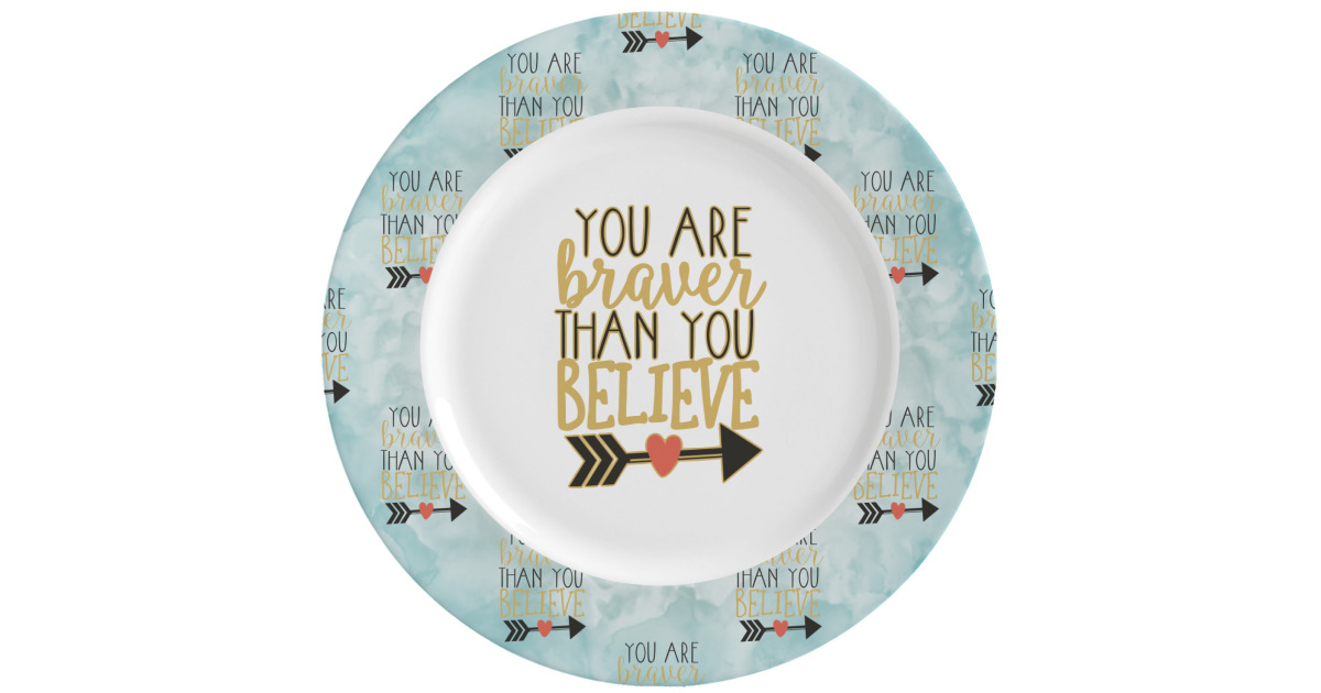 Custom Inspirational Quotes Ceramic Dinner Plates (Set of 4 ...