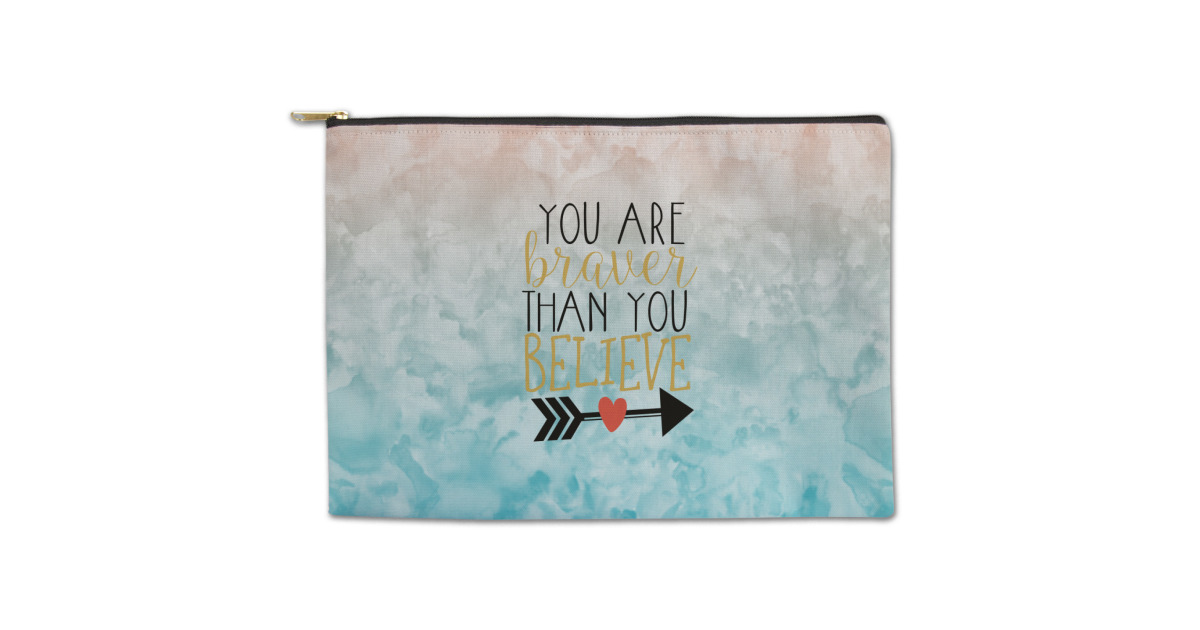 Custom Inspirational Quotes Zipper Pouch - Large - 12.5"x8.5 ...