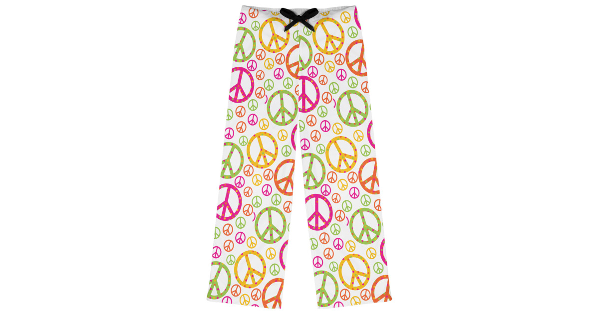 Peace Sign Womens Pajama Pants (Personalized) - YouCustomizeIt