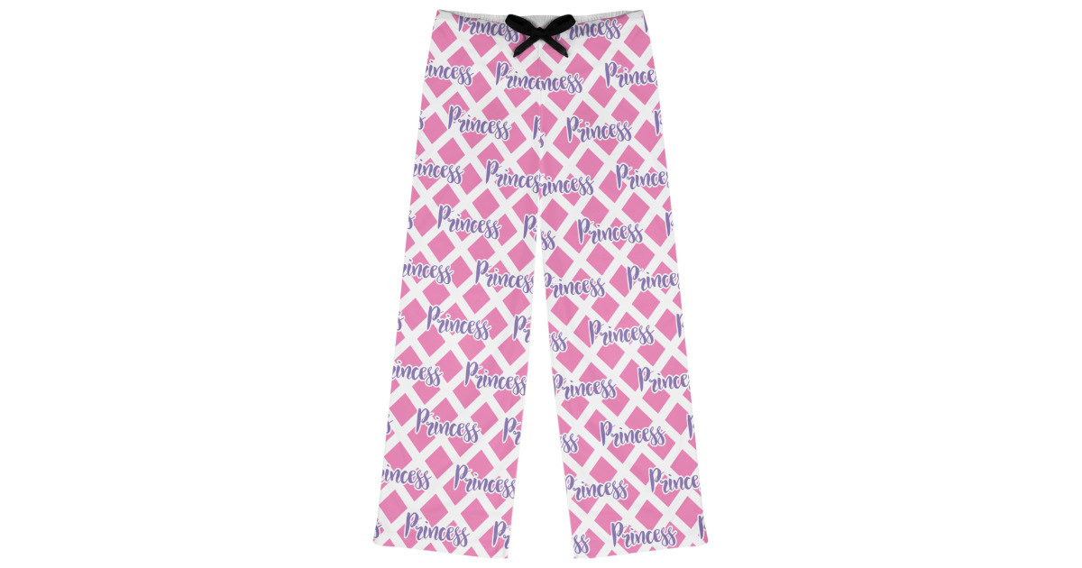 Custom Diamond Print w/Princess Womens Pajama Pants (Personalized ...