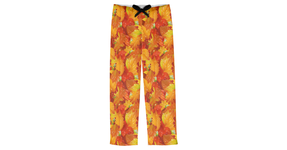Custom Fall Leaves Mens Pajama Pants - XS | YouCustomizeIt