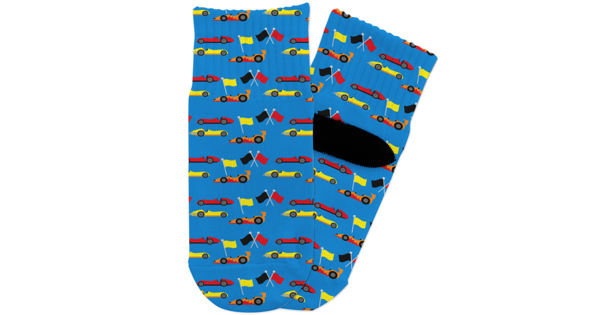 Custom Racing Car Toddler Ankle Socks | YouCustomizeIt