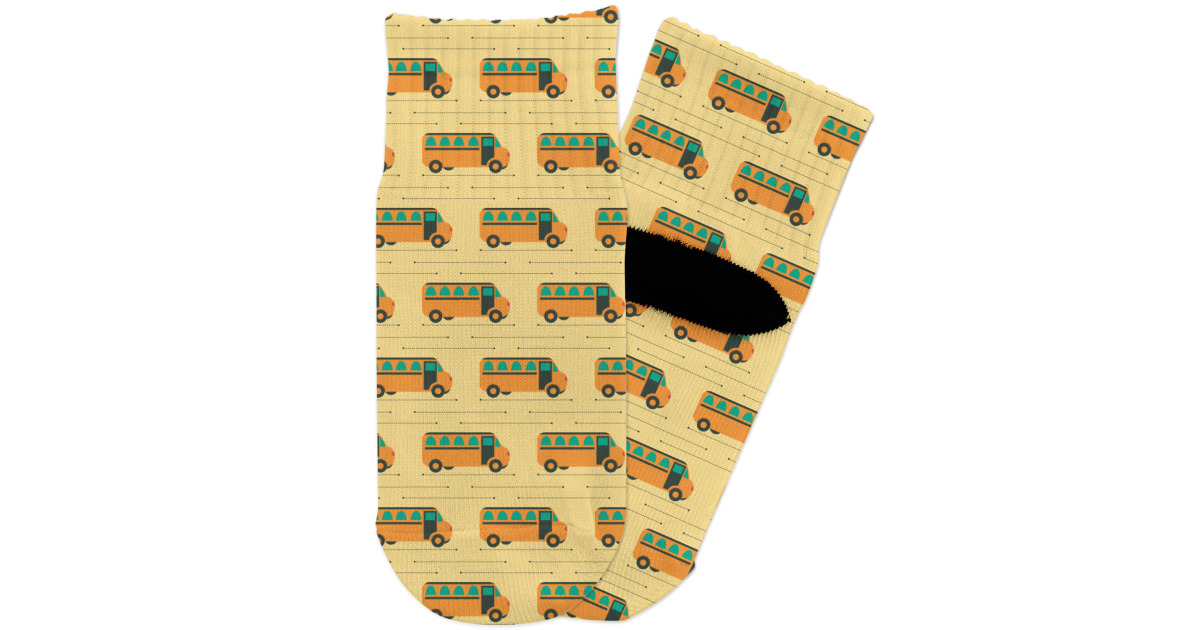 Custom School Bus Toddler Ankle Socks | YouCustomizeIt