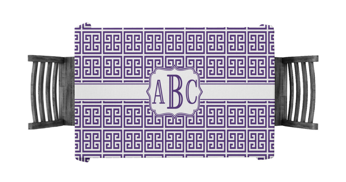 Custom Greek Key Tablecloth - 58"x58" (Personalized) | YouCustomizeIt