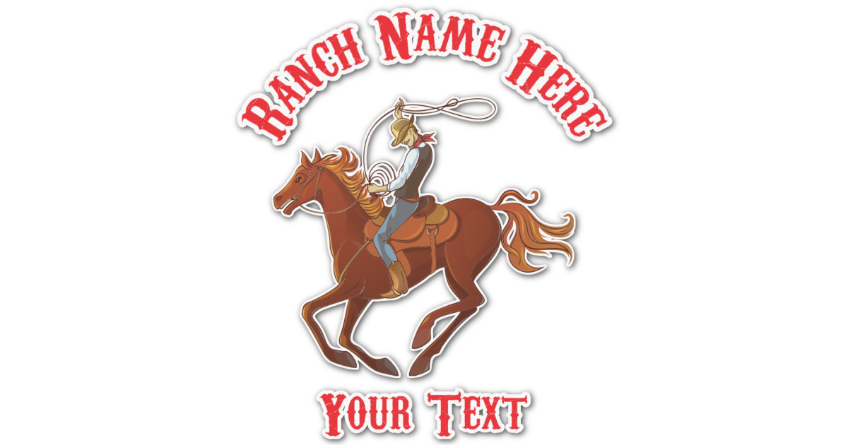 Custom Western Ranch Graphic Decal - Medium (Personalized) | YouCustomizeIt