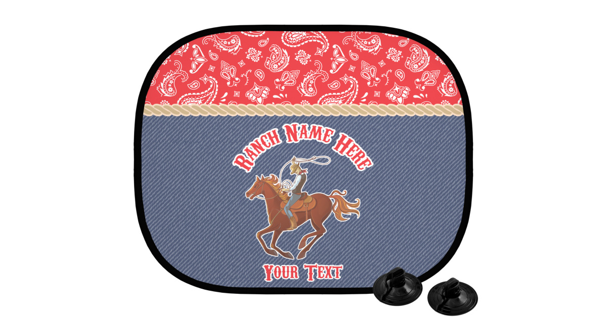 Custom Western Ranch Car Side Window Sun Shade (Personalized ...