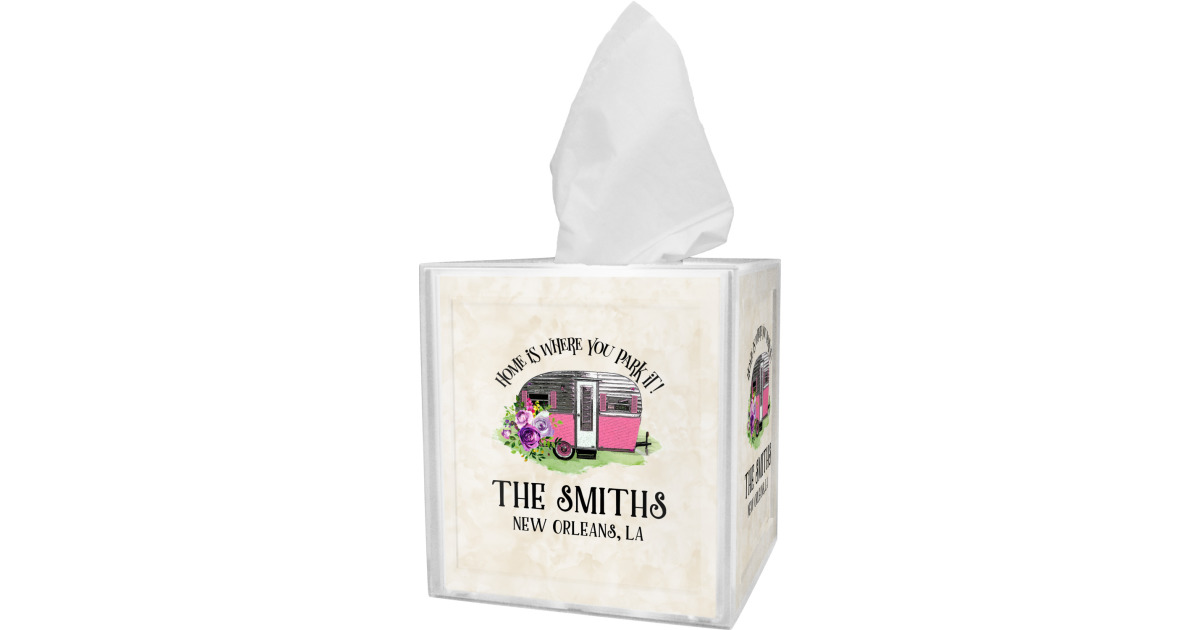 Custom Camper Tissue Box Cover (Personalized) | YouCustomizeIt