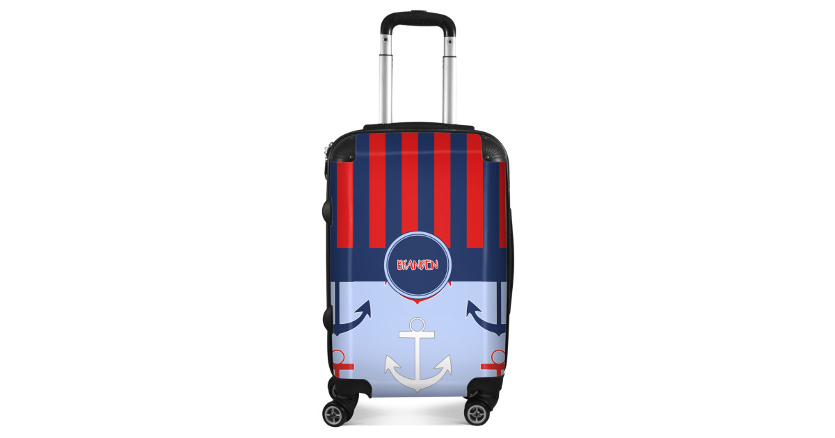 Custom Classic Anchor & Stripes Suitcase (Personalized) | YouCustomizeIt