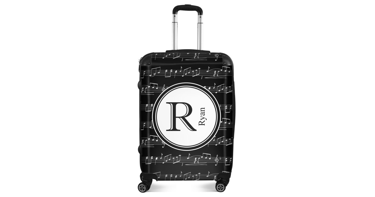 Custom Musical Notes Suitcase - 24" Medium - Checked (Personalized ...