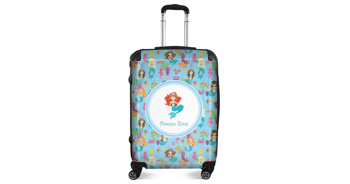 Custom Mermaids Suitcase - 24" Medium - Checked (Personalized ...