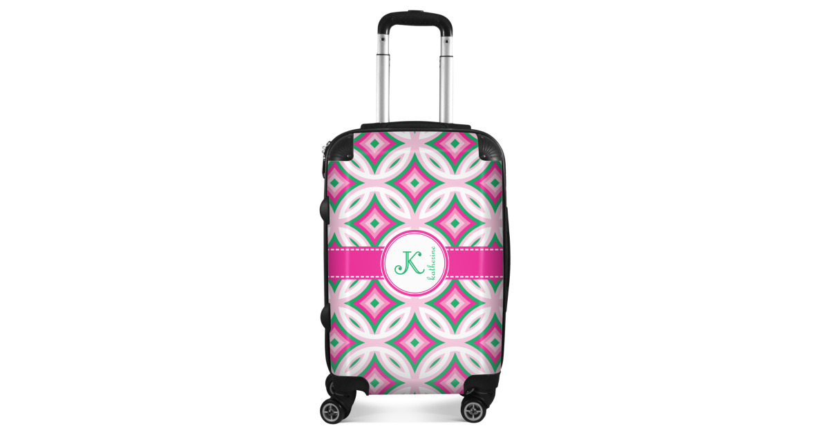Custom Linked Circles & Diamonds Suitcase - 20" Carry On (Personalized ...