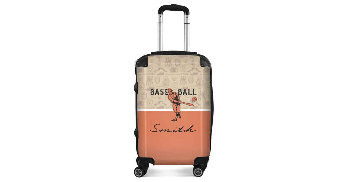 Custom Retro Baseball Suitcase - 20" Carry On (Personalized ...