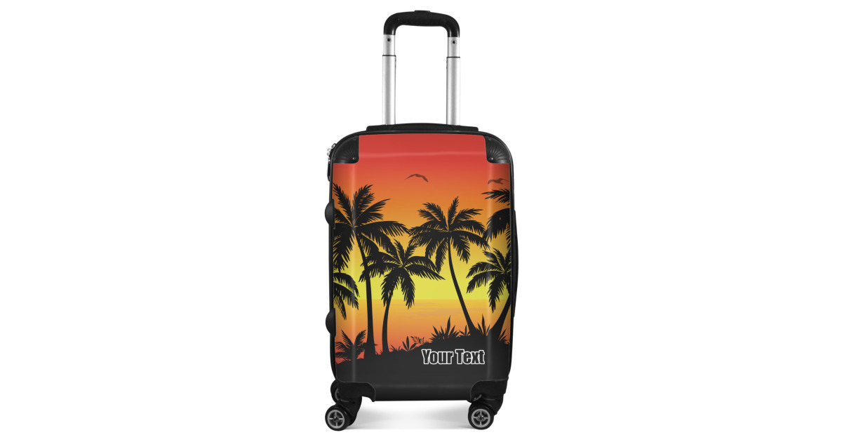 Custom Tropical Sunset Suitcase - 20" Carry On (Personalized ...