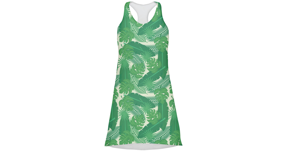 Custom Tropical Leaves #2 Racerback Dress - X Small | YouCustomizeIt