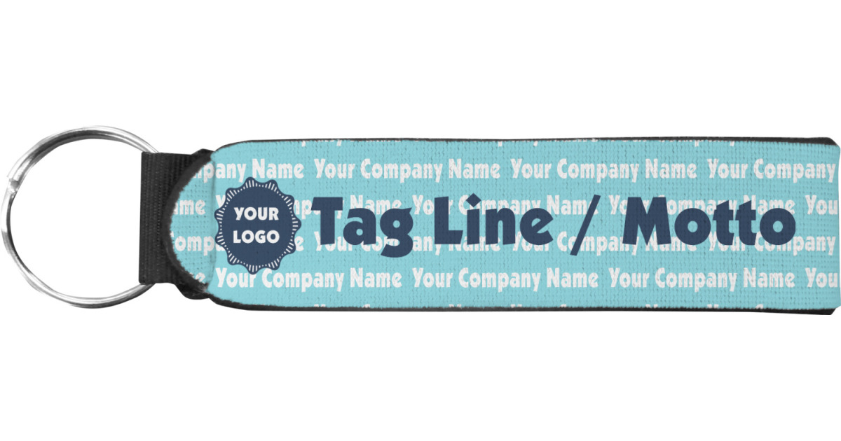 Custom Logo & Company Name Neoprene Keychain Fob | YouCustomizeIt