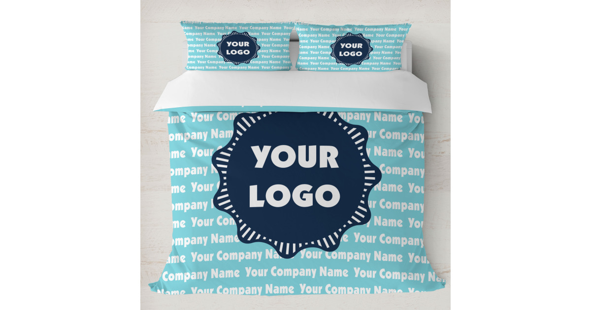 Custom Logo & Company Name Duvet Cover Set - King | YouCustomizeIt