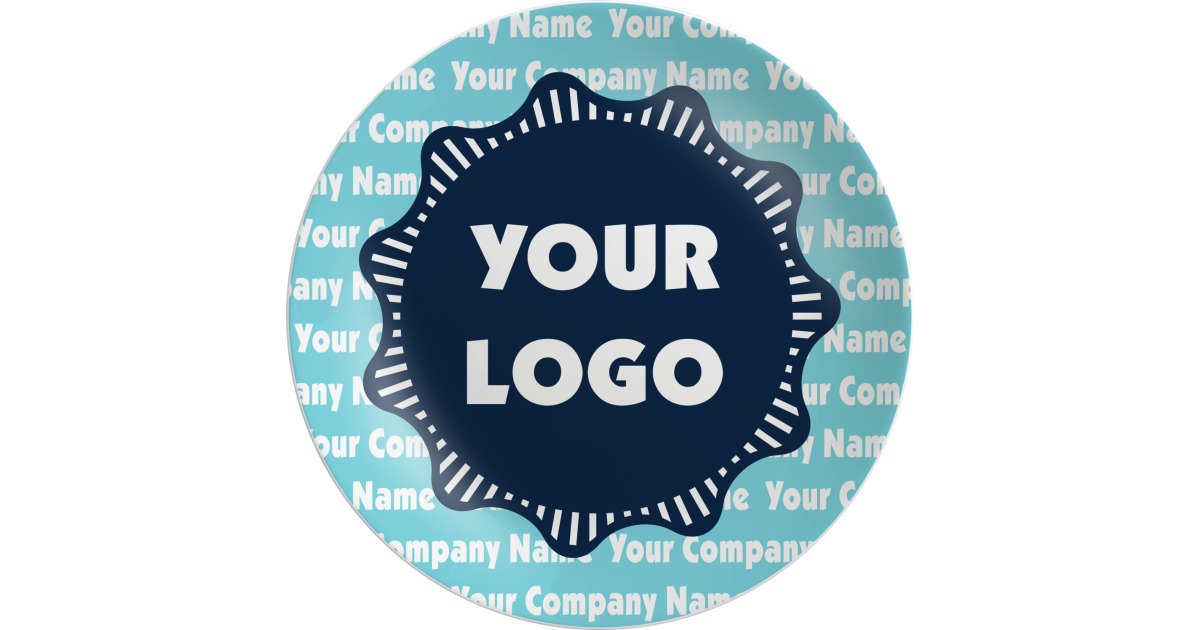 Custom Logo & Company Name Melamine Plate - 10" | YouCustomizeIt
