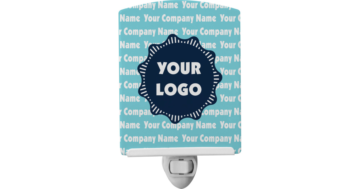 Custom Logo & Company Name Ceramic Night Light | YouCustomizeIt